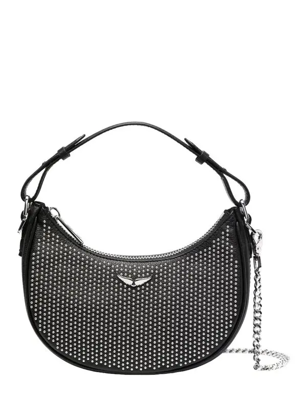 Zadig&Voltaire Plumetis Leather Shoulder Bag - Black