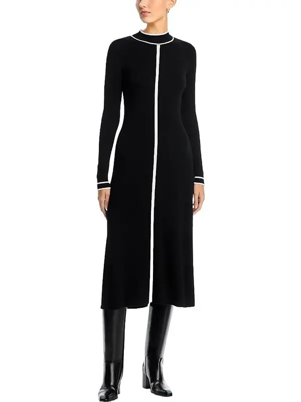 Elie Tahari The Noemi Dress - Noir/sky White Stripes