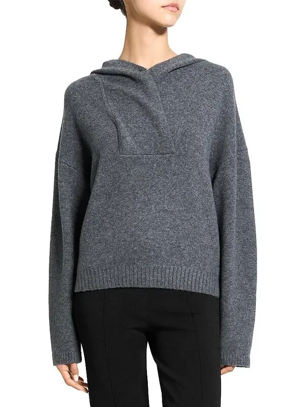 Theory Astor Knit Hoodie - Charcoal