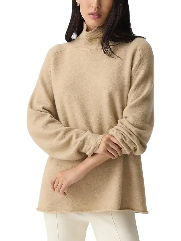Theory Astor Turtleneck Sweater - Beige