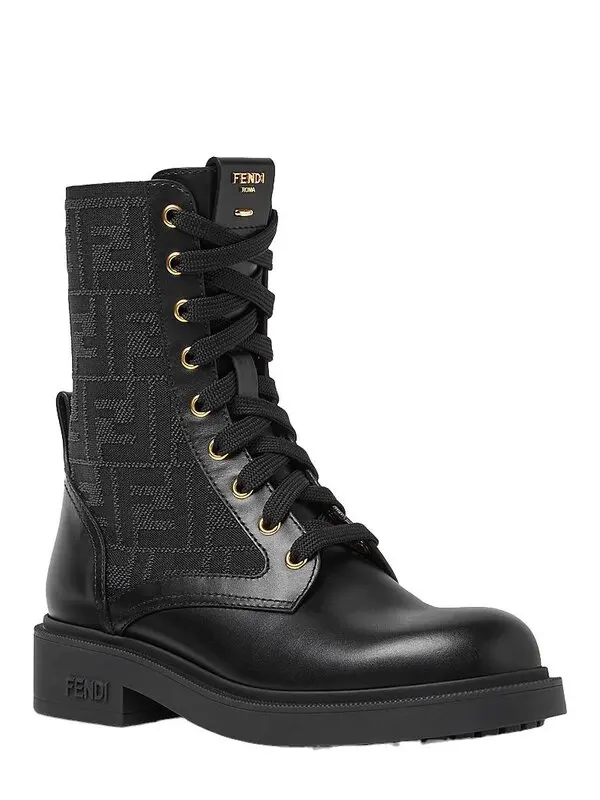 Fendi Filo Biker Boots - Black/brown
