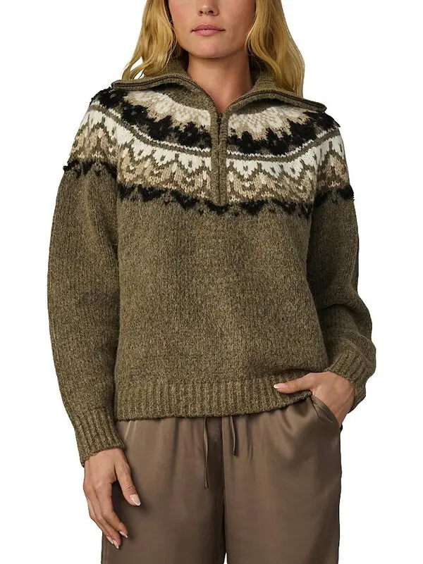 Joe's Jeans The Wells Fair Isle Sweater - Olive Multi