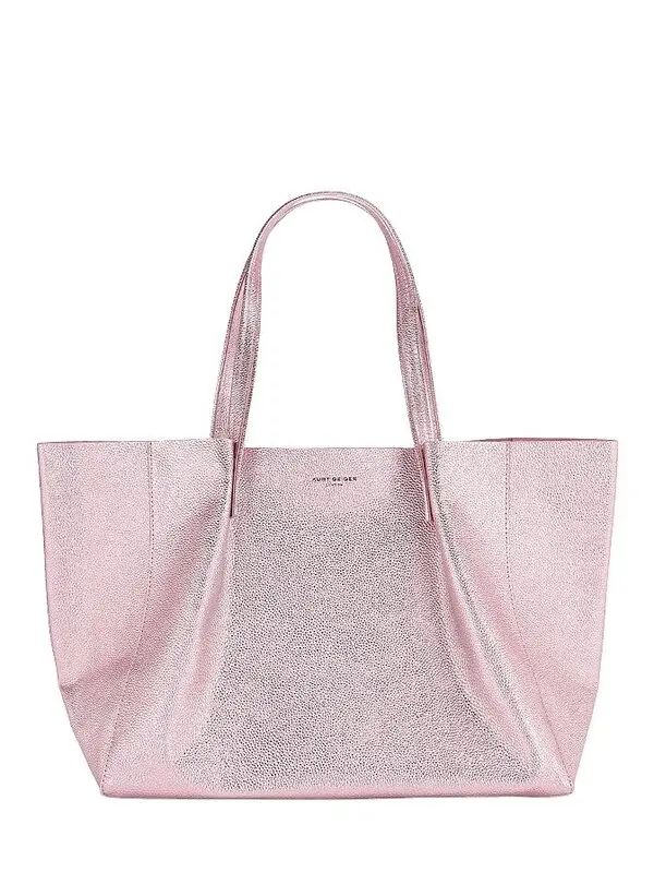 Kurt Geiger Violet Large Metallic Tote - Pink