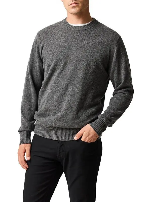 Rodd & Gunn Stewart Island Wool & Cashmere Crewneck Sweater - Asphalt