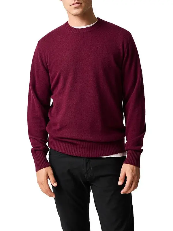 Rodd & Gunn Stewart Island Wool & Cashmere Crewneck Sweater - Burgundy