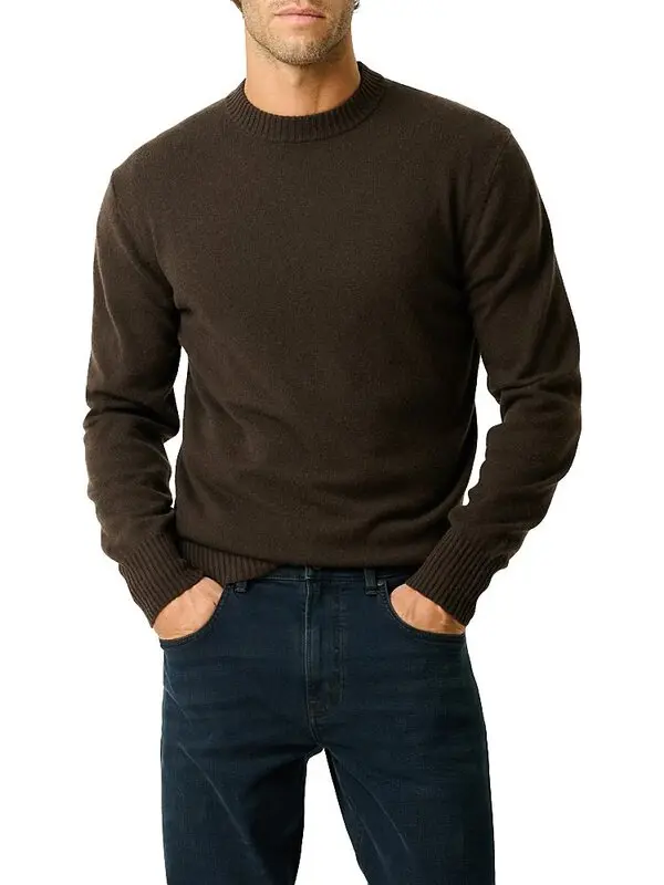 Rodd & Gunn Stewart Island Wool & Cashmere Crewneck Sweater - Chocolate