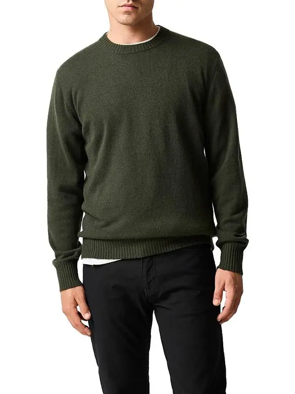 Rodd & Gunn Stewart Island Wool & Cashmere Crewneck Sweater - Fatigue