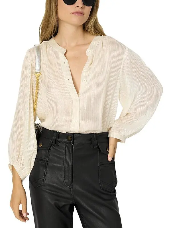 Gerard Darel Semi Sheer Blouse - Ecru