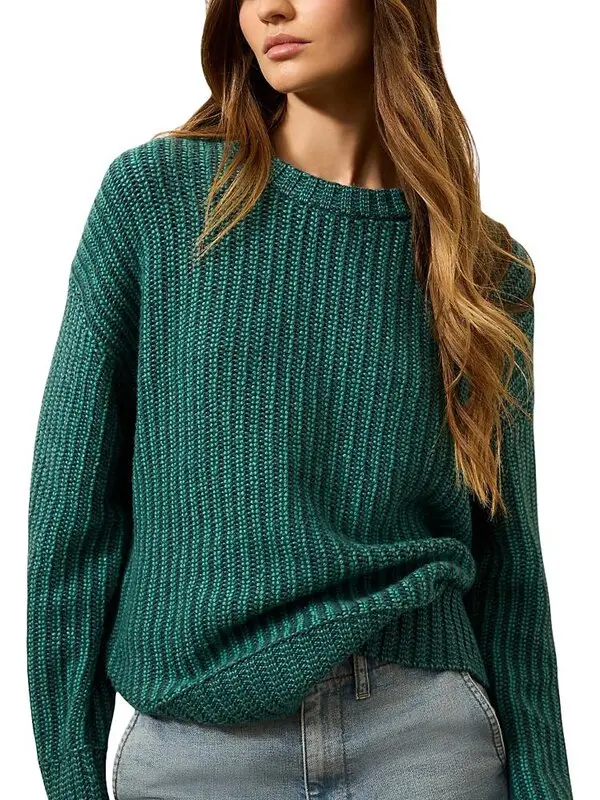 Faherty Brand Heirloom Relaxed Crewneck Sweater - Seamoss Stripe