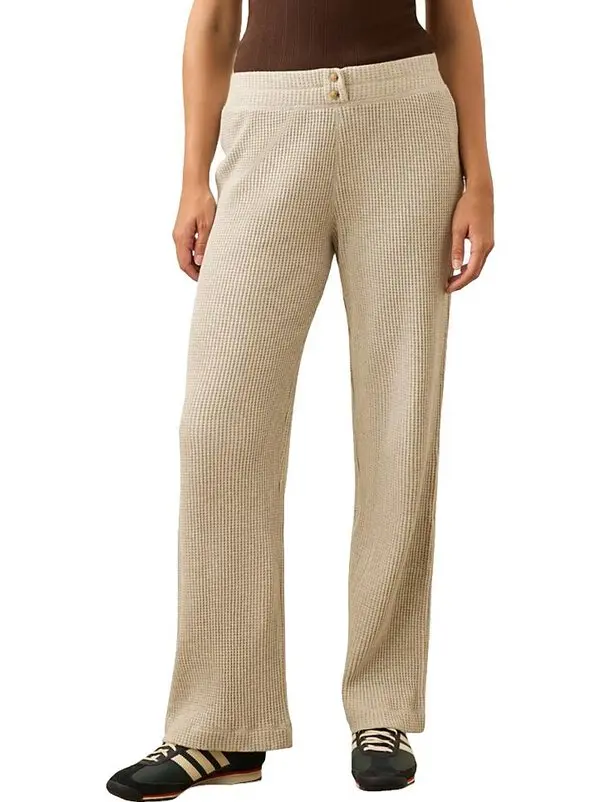 Faherty Brand Apres Waffle Pants - Light Grey