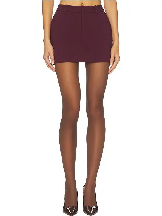 SEROYA Lillith Mini Skirt - Wine