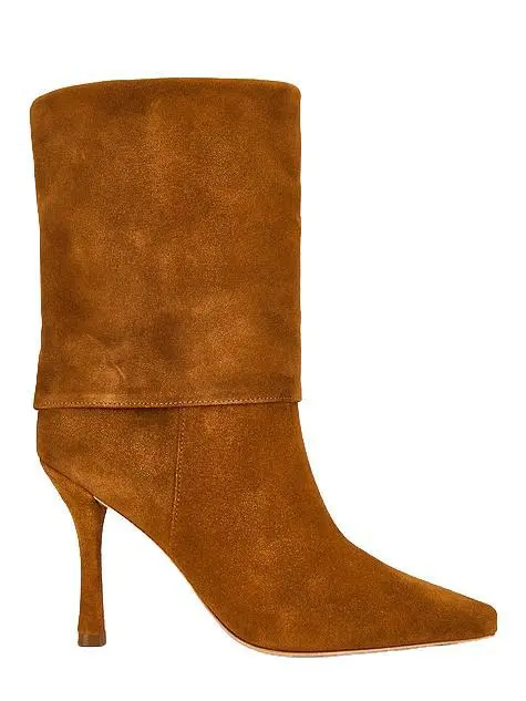 Raye Cora Suede Stiletto Heel Bootie - Tan