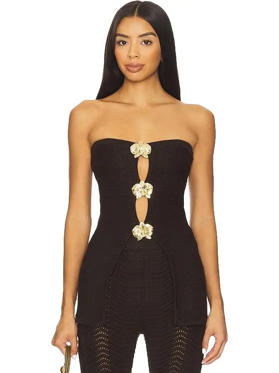 CIN CIN X Revolve Lotus Knit Top - Brown