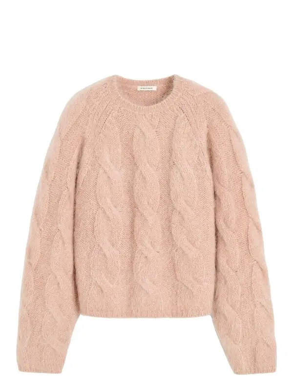 BY MALENE BIRGER Elliot Cable Knit Sweater - Light Pink