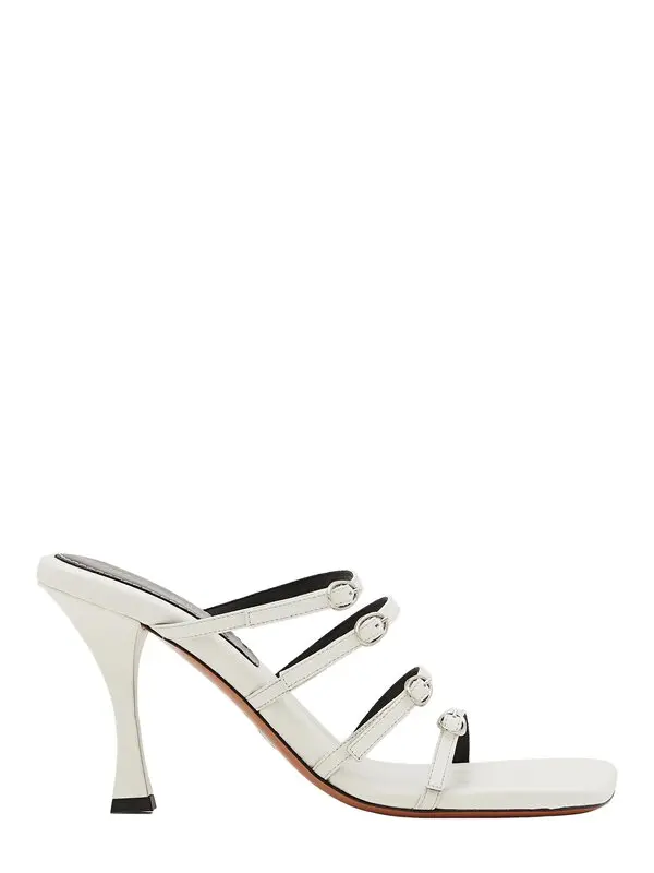 Proenza Schouler 95mm Leather Heeled Sandals - White