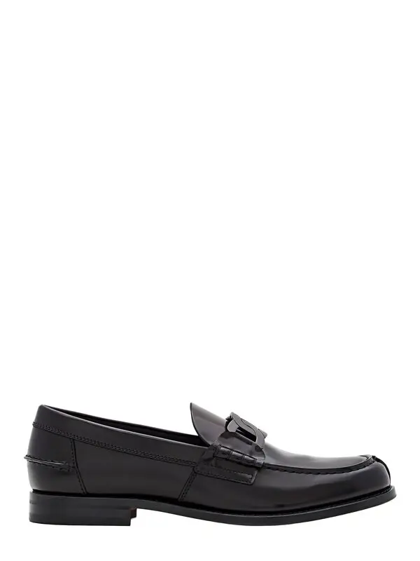 TOD'S Leather Loafers - Black