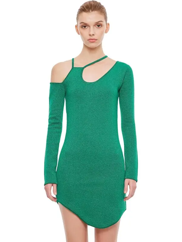 JW Anderson Asymmetric Cutout Dress - Green