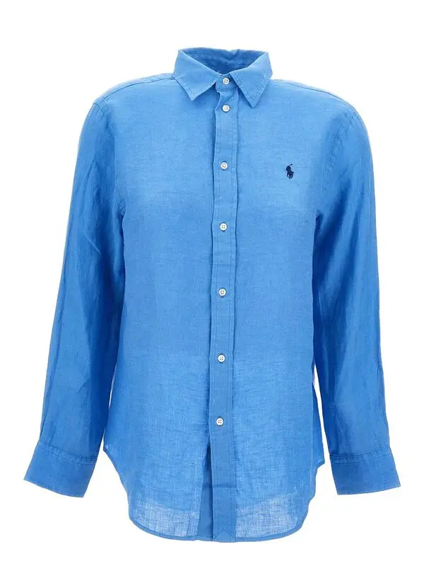 Polo Ralph Lauren Classic Fit Linen Shirt - Sky Blue
