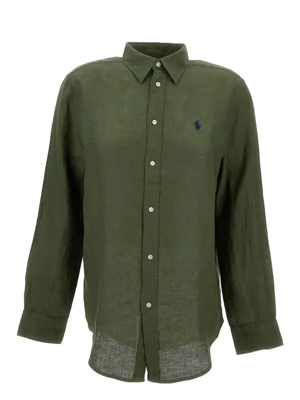 Polo Ralph Lauren Classic Fit Linen Shirt - Green