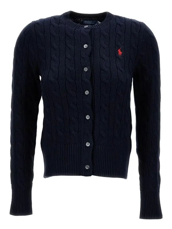Polo Ralph Lauren Long Sleeve Cable Knit Cardigan - Blue