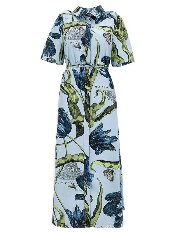 Erdem Short Sleeve A-line Midi Dress - Multicolor