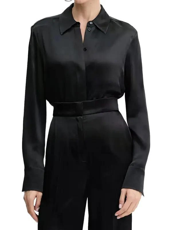 BOSS Satin Shirt - Black