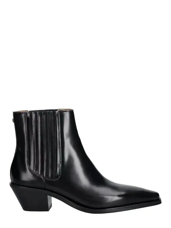 BOSS Pointed-toe Panelled Boots - Black