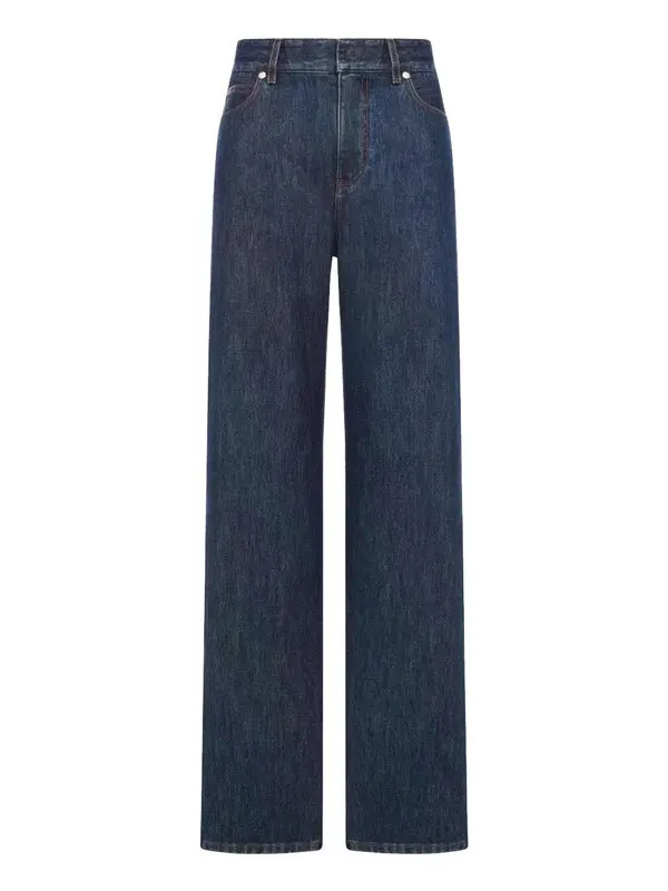 Fendi Textured Denim Jeans - Blue