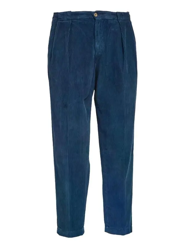 BRIGLIA 1949 Corduroy Tailored Trousers - Blue