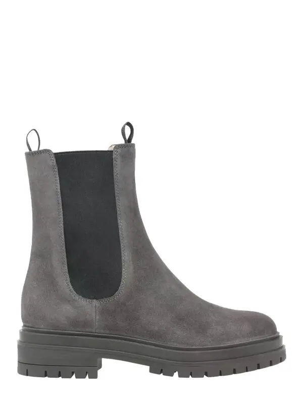 GIANVITO ROSSI 40mm Chester Lug-sole Chelsea Boots - Grey