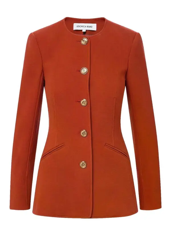 Veronica Beard Jessup Fitted Jacket - Red