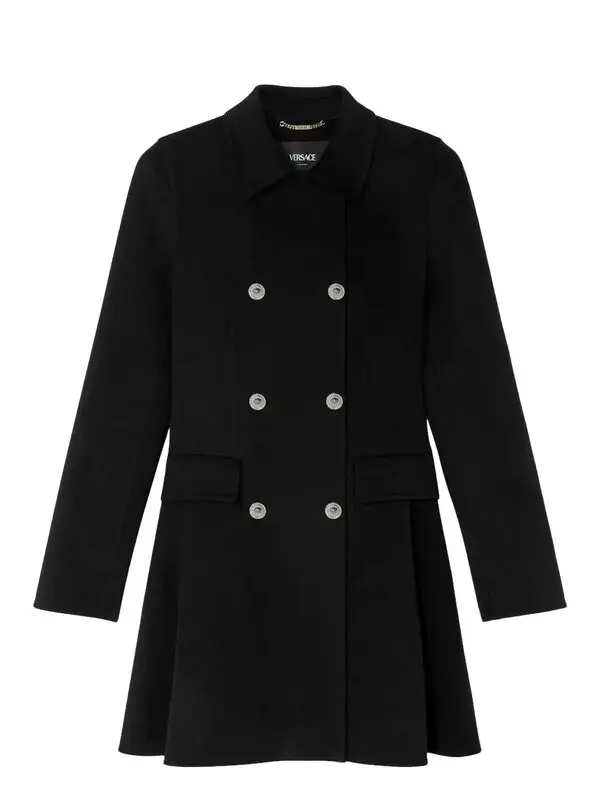 Versace Double-breasted Coat - Black