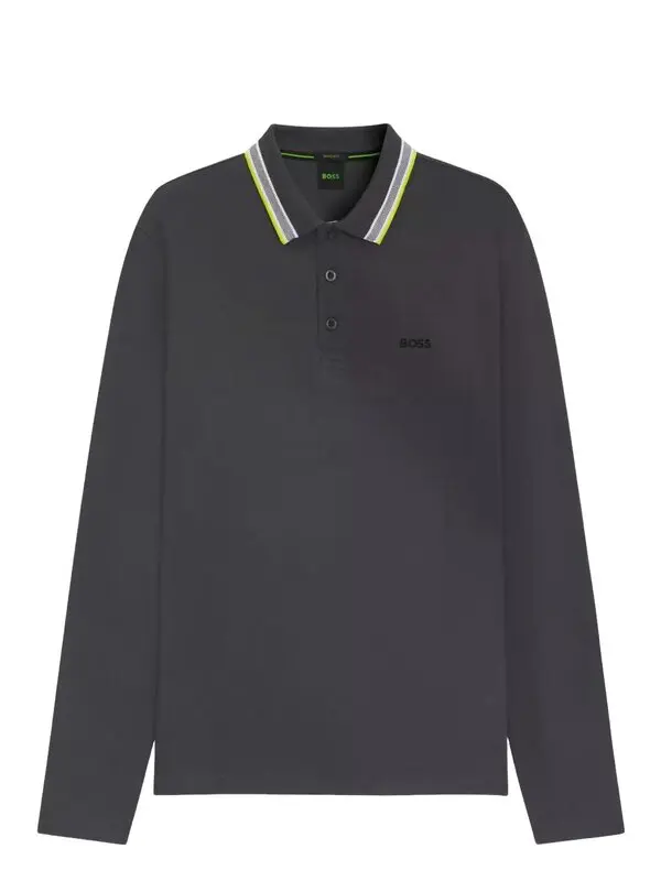 BOSS Long-sleeve Polo Shirt - Grey