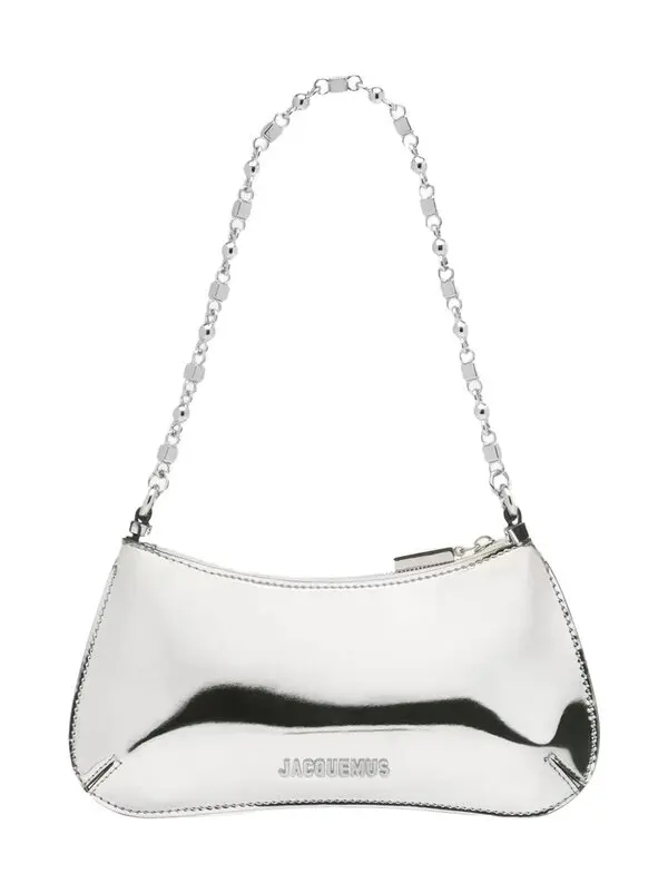 Jacquemus Le Petit Bisou Chaine Shoulder Bag - Silver