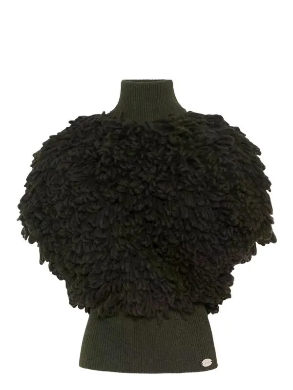 JEAN PAUL GAULTIER Bouclette High-neck Sweater - Green