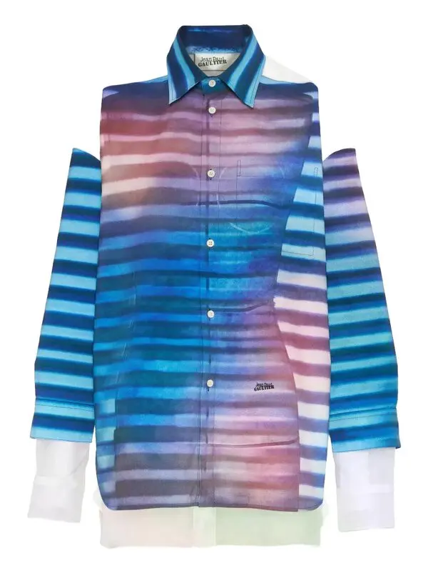 Jean Paul Gaultier Petit-grand Air Printed Shirt - Blue