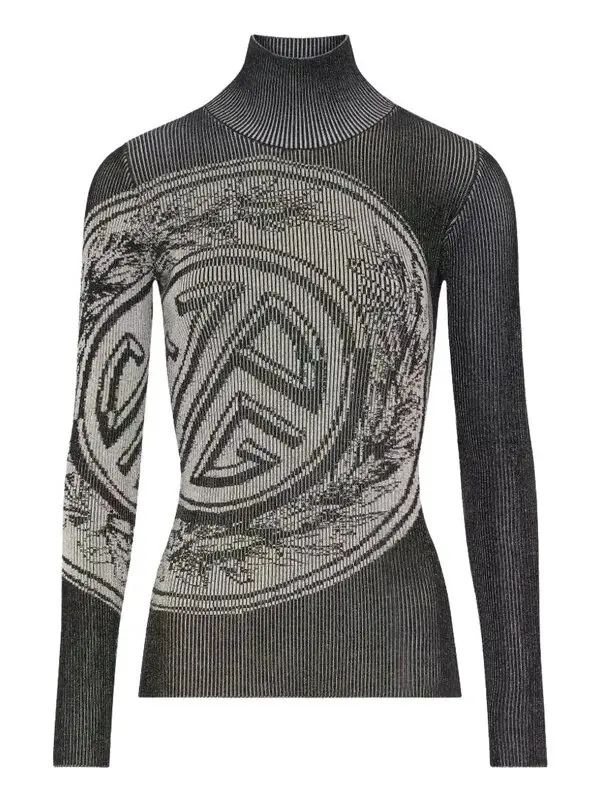 JEAN PAUL GAULTIER Jacquard Long-sleeved Sweater - Black