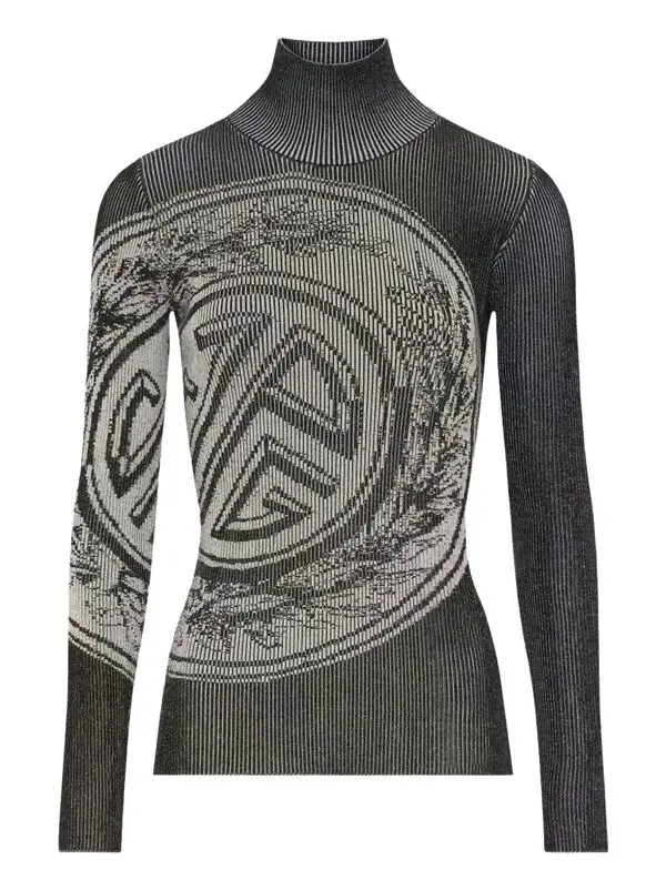 JEAN PAUL GAULTIER Jacquard Long-sleeved Sweater - Grey