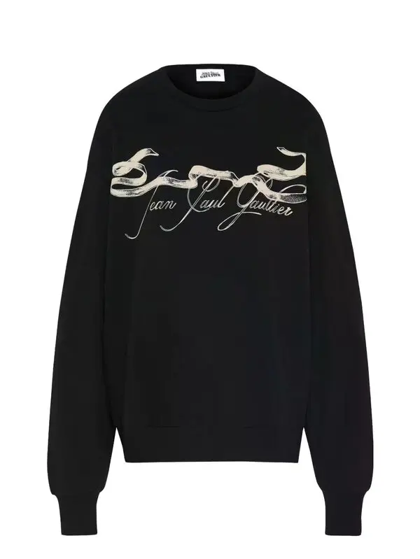 Jean Paul Gaultier Printed Crew-neck Sweatshirt - Black