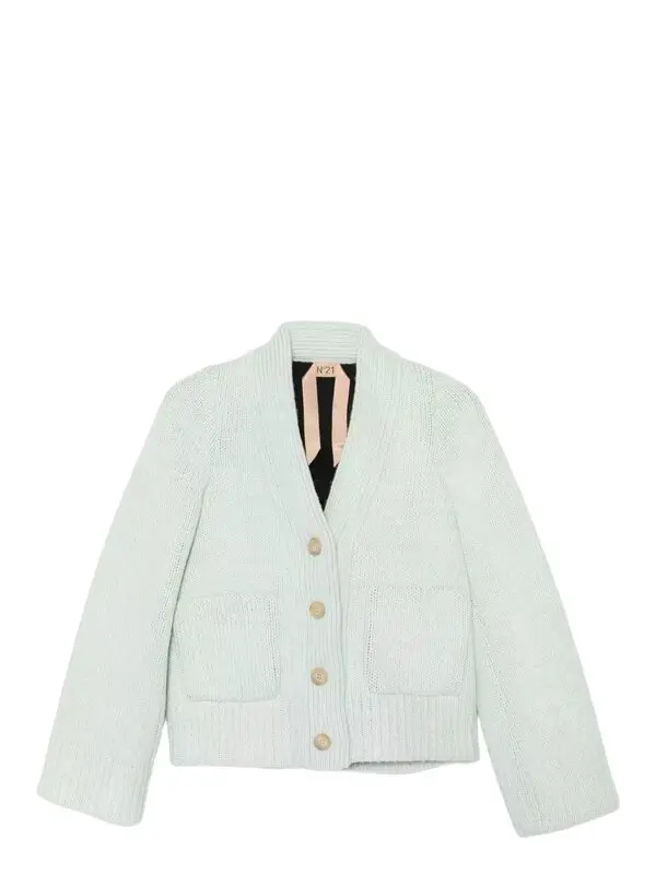 N°21 Pocket Button Cardigan - Green