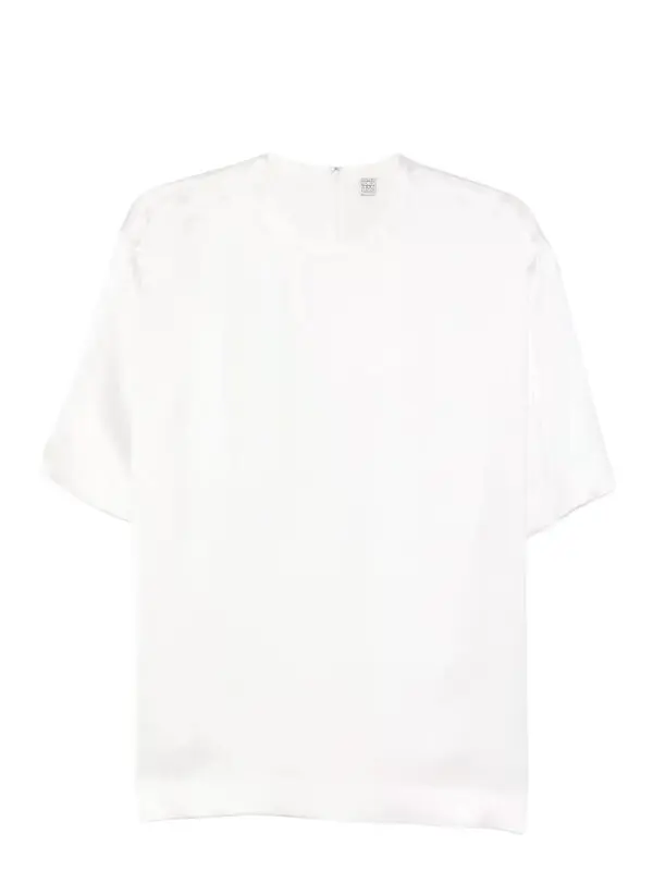 TOTEME Satin T-shirt - White