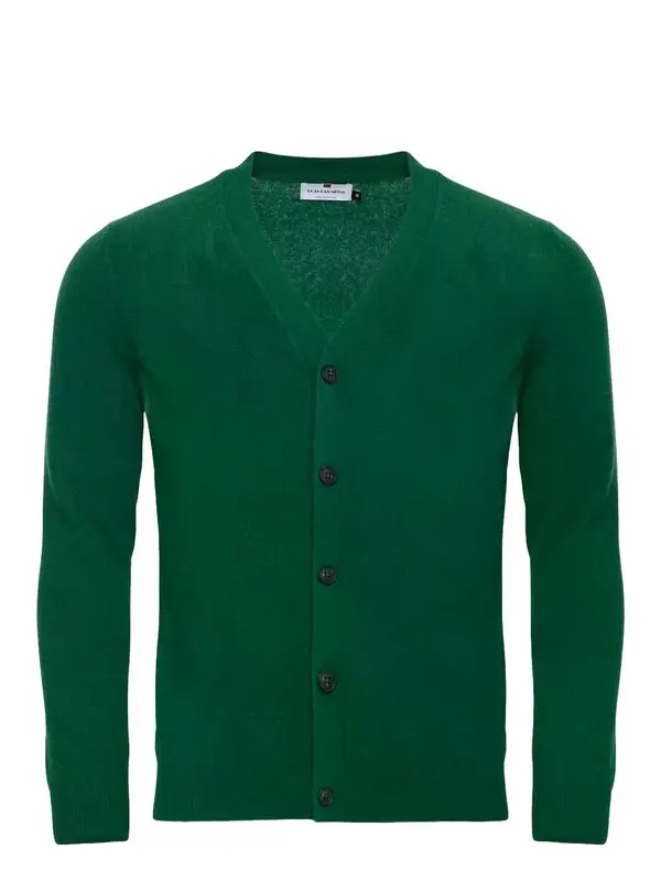 LOJA DAS MEIAS Buttoned V-neck Cardigan - Green