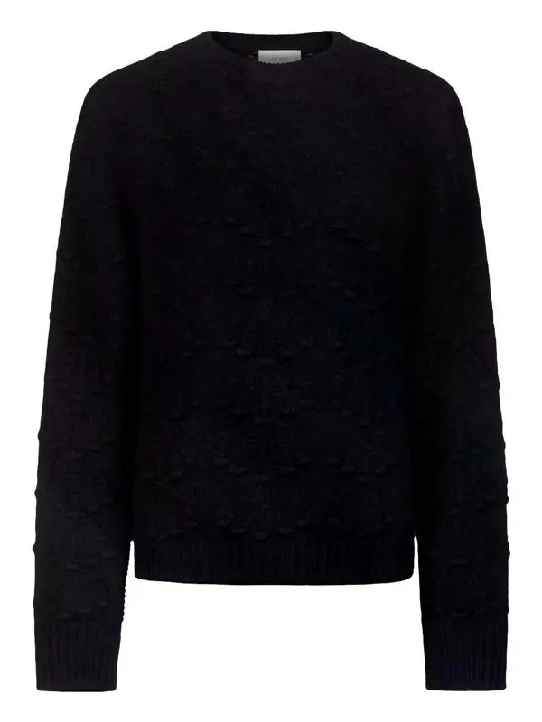 Loulou De Saison Cleidy Crochet 3d Motif Sweater - Black