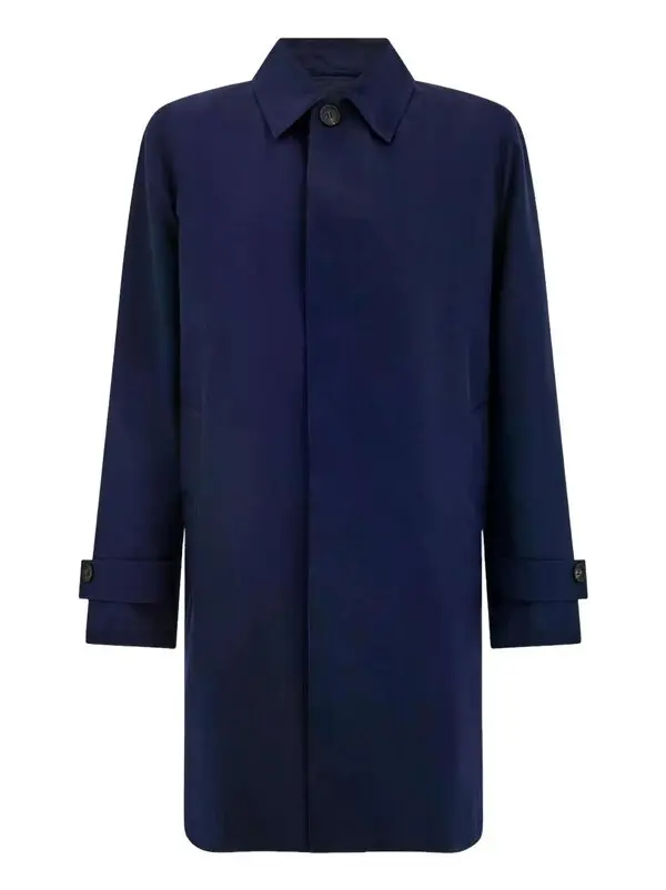 FERRAGAMO Buttoned Trench Coat - Blue