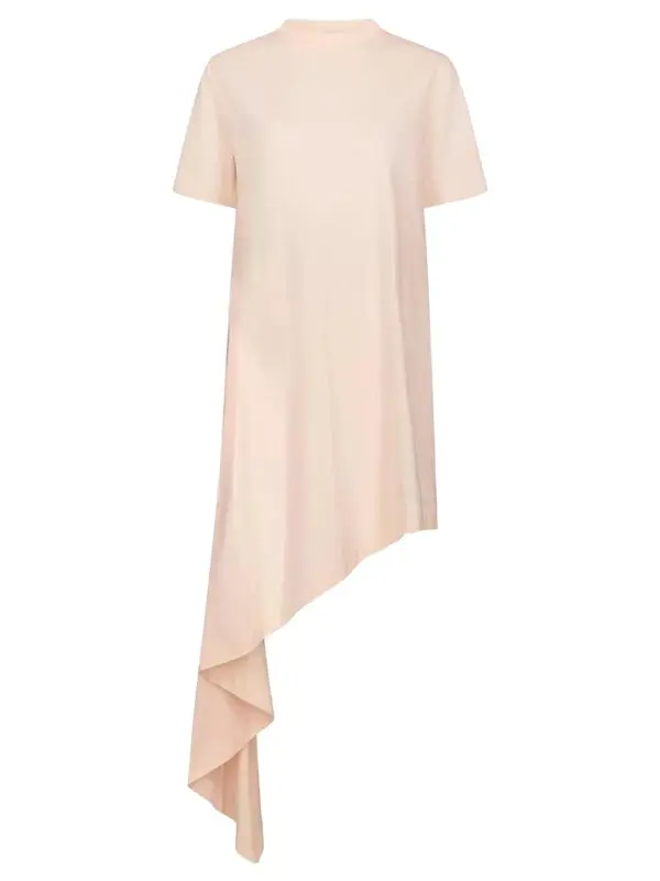 Loulou De Saison Igari Asymmetric Pleated T-shirt Dress - Pink