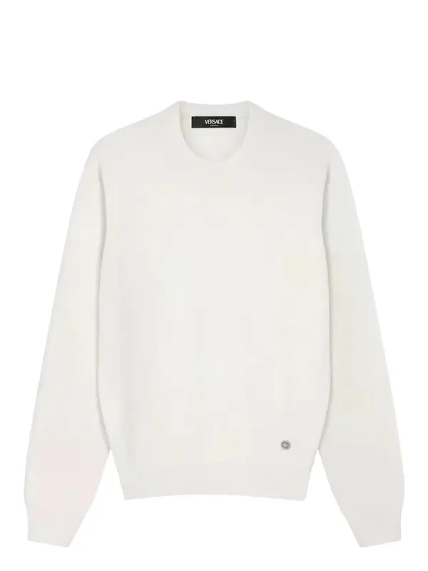 Versace Round-logo Sweater - White
