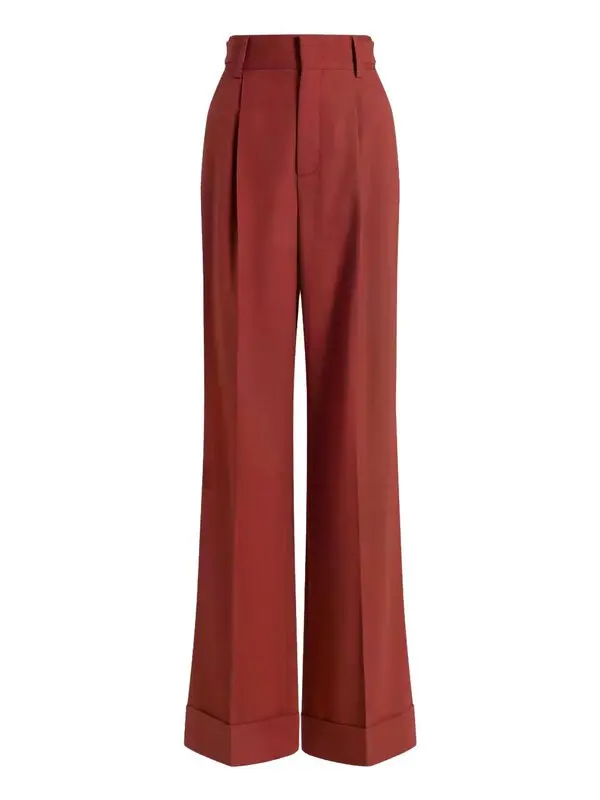 Alberta Ferretti Pleated Trousers - Red