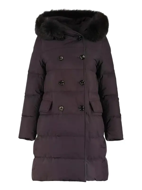 MOORER Ainara Hooded Coat - Purple