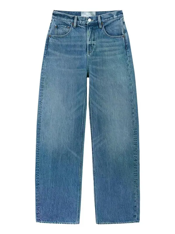 HEY JOANIE Arc Pocket Wide Leg Jeans - Blue