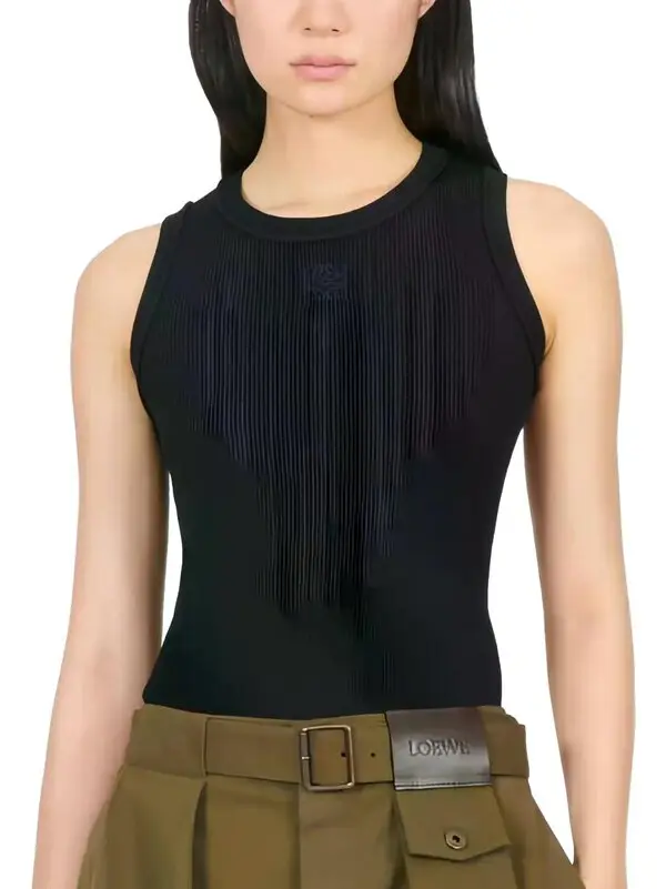 Loewe Ribbed Anagram-logo Tank Top - Black